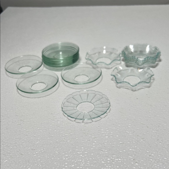 Accents | Vintage Glass Bobeche Taper Candle Wax Catchers 3 Designs 17 ...